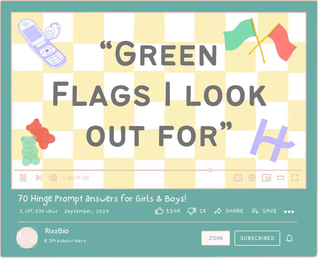 The “Green Flags I Look Out For” Hinge Prompt: 100 Answers for Girls ...