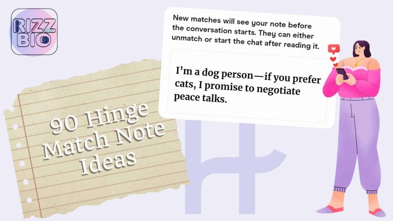 90 Hinge Match Note ideas to attract the right matches - RizzBio